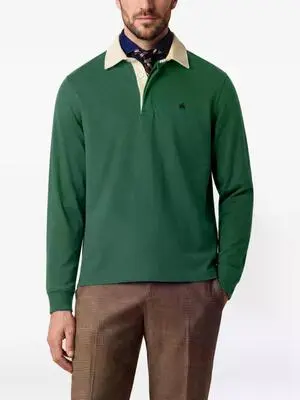 Brooks Brothers Corduroy-collar Rugby Polo Shirt - Green