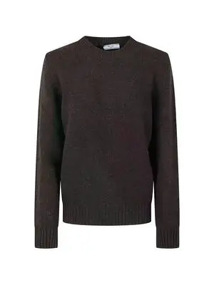 Prada Wool And Cashmere Crew-neck Sweater - Brown