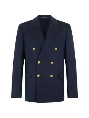 Brooks Brothers Double-breasted Virgin Wool Blazer