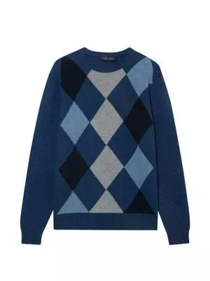 Brooks Brothers Argyle Intarsia Sweater - Blue