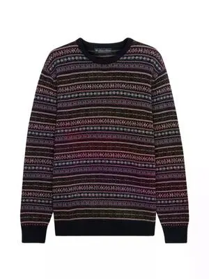 Brooks Brothers Fair Isle Lambswool Sweater - Blue