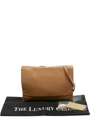 Burberry Double Side Flap Leather Crossbody Bag