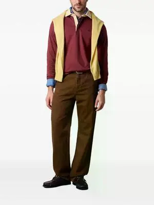 Brooks Brothers Corduroy-collar Logo-embroidered Polo Shirt
