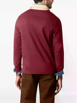 Brooks Brothers Corduroy-collar Logo-embroidered Polo Shirt
