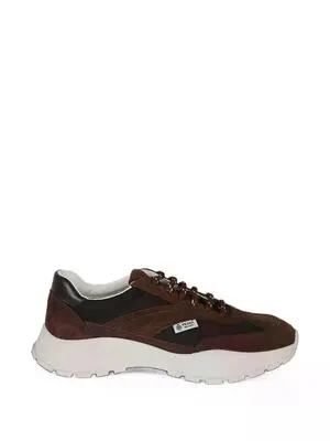 Prada Mesh Fabric And Suede Sneakers - Brown
