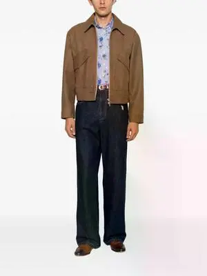 GAZZARRINI Floral-print Bird-motif Shirt