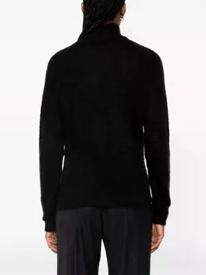 Alberta Ferretti Brushed-effect High-neck Jumper