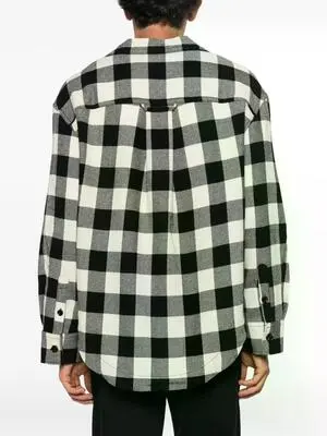 AMI Paris Check-pattern Flap-pocket Overshirt