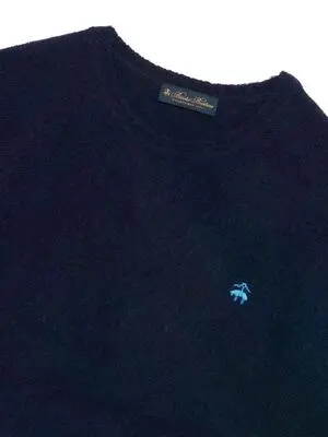 Brooks Brothers Logo-embroidered Wool Sweater