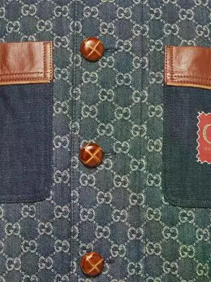 Gucci Gg Jacquard Leather-trim Bomber Jacket