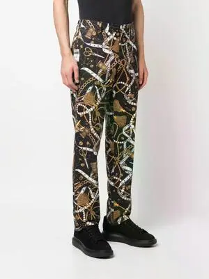 Moschino Graphic-print Straight-leg Trousers