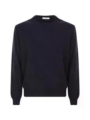 CRUCIANI Crew-neck Knitted Sweater - Blue