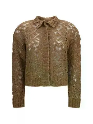 Max Mara Open-knit Button-up Cardigan