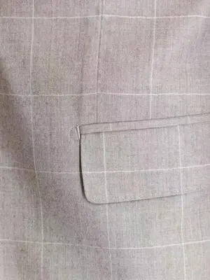 BOSS Two-piece Slim-fit Suit In Checked Italian Wool - Neutrals