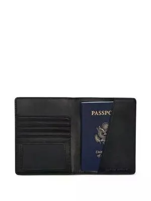 Marc Jacobs Leather Passport Case In Leopard