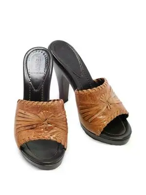 Fendi Whipstitch Platform Sandals