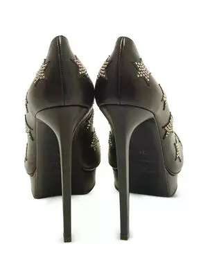 Saint Laurent Paris Janis Studded Platform Pumps
