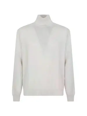CRUCIANI Roll-neck Knitted Sweater - Neutrals