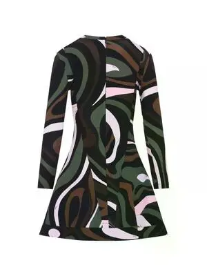 Emilio Pucci Abstract-print V-neck Dress