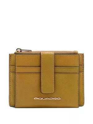PIQUADRO Calf Leather Wallet 2 Card Slots & Rfid Protection - Yellow