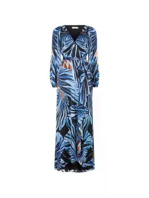 TEMPERLEY LONDON Maxi Titania Orchid-print Wrap Dress