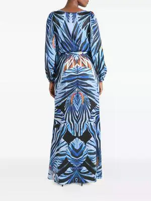TEMPERLEY LONDON Maxi Titania Orchid-print Wrap Dress