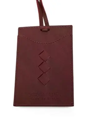 Bottega Veneta Intrecciato Cassette Badge Holder - Red