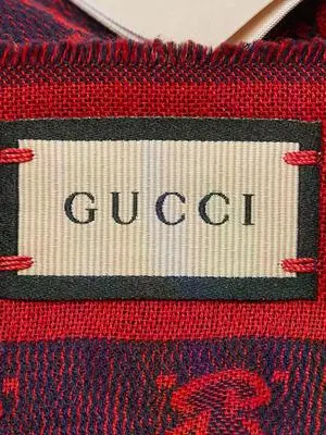 Gucci Gg Jacquard Reversible Shawl