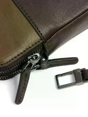 PIQUADRO Two-tone Leather Clutch Bag