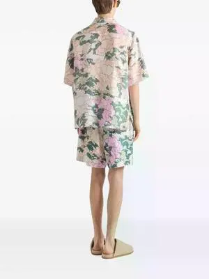 Givenchy Bermuda Shorts In Silk With Pastel Flowers Print