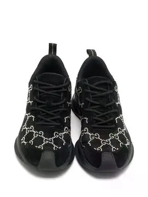 Gucci Run Gg Crystal-embellished Sneakers