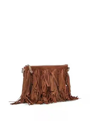 V°73 Fringe-embellished Cross Body Bag - Brown