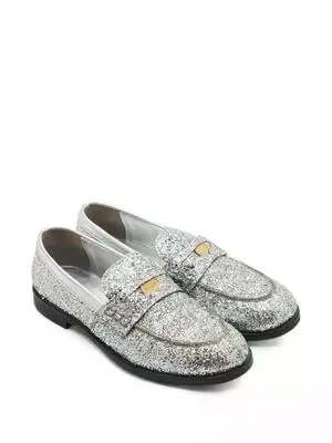 Miu Miu Sequin Slip-on Loafers