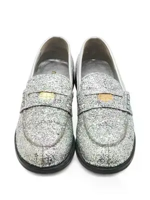 Miu Miu Sequin Slip-on Loafers