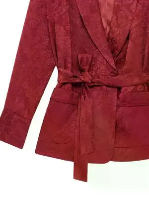 Malìparmi Damask-jacquard Wrap Blazer - Red