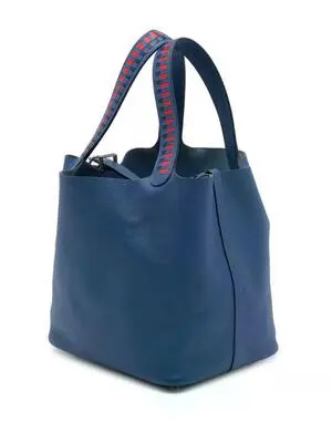 Hermès 2018 Epsom Tressage Picotin Lock 22 Handbag - Blue