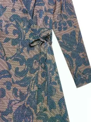 Malìparmi Foliage-print Wrap Midi Dress