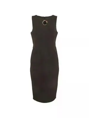 Roberto Cavalli Class Pleated Sleeveless Dress