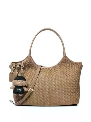 V°73 Zelda Woven-effect Shoulder Bag - Neutrals