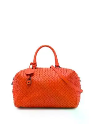 Bottega Veneta 2012-2026 Nappa Intrecciato Satchel - Orange