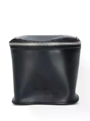 Rick Owens Small Logo-embossed Wash Bag - Black
