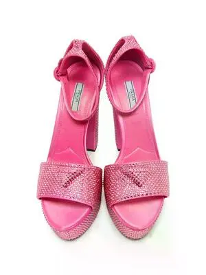 Prada Crystal-embellished Ankle-strap Sandals