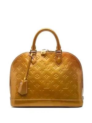 LOUIS VUITTON 2012 Monogram Vernis Alma Pm Handbag - Gold