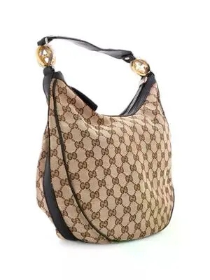 Gucci Twins Gg Canvas Medium Hobo Bag