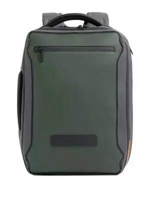 PIQUADRO Logo-patch Expandable Backpack - Green