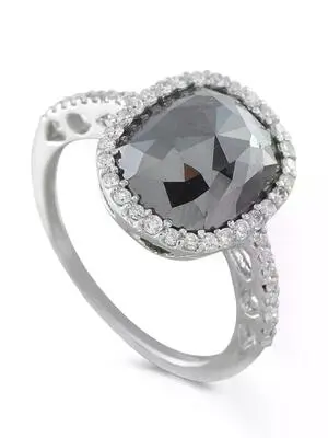 LB EXCLUSIVE Black Diamond Halo Ring