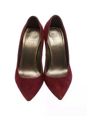 STUART WEITZMAN Pointed-toe Leather Pumps