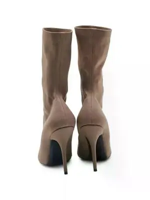 Balenciaga Knife Stretch Ankle Boots - Brown