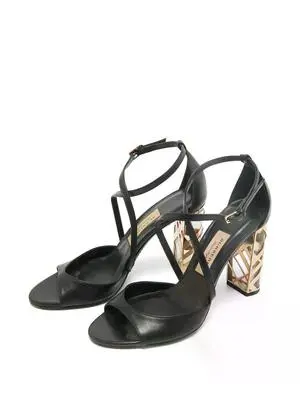 Burberry Ankle-strap Block-heel Sandals