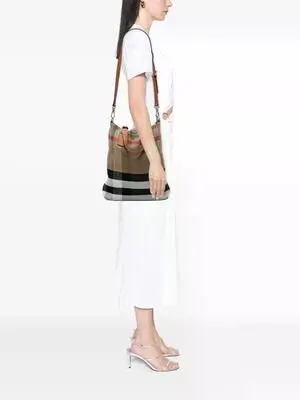 Burberry 2000-2012 Medium Mega Check Canvas Tottenham Brit Satchel